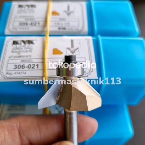 Jual MATA ROUTER KAYU ROUTER CHAMFER BIT 1/4" X 12,7MM X 45 DERAJAT 306 ...