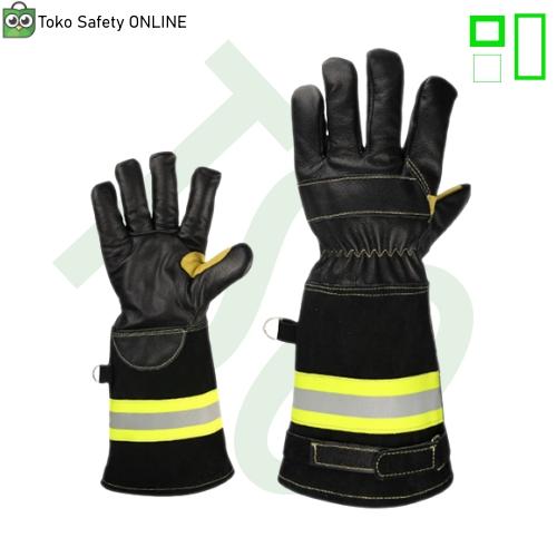 Jual Hand Gloves Long Leather Fireman ANBEN FIRE + Sarung Tangan ...