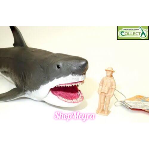 Jual Collecta Figure 1:40 Megalodon Shark with Movable Jaw - Jakarta ...
