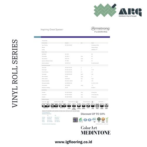 Jual ARMSTRONG MEDINTONE Lantai Vinyl Roll Medintone / Vinyl Roll ...
