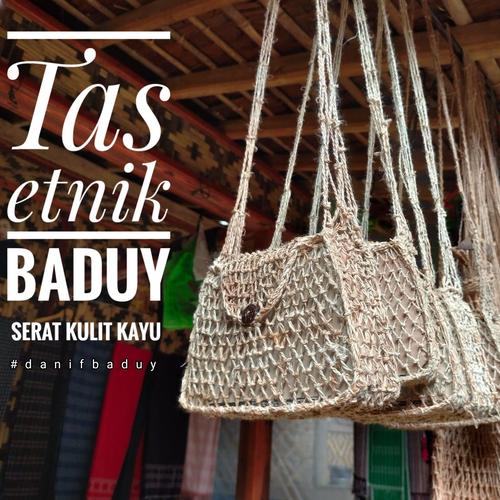 Jual Tas etnik baduy bentuk unik kotak serat kulit kayu (koja baduy ...