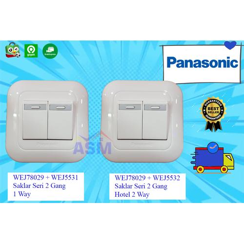 Jual PANASONIC WEJ78029 + 2 Module WEJ5531 / WEJ5532 Saklar Seri Putih ...