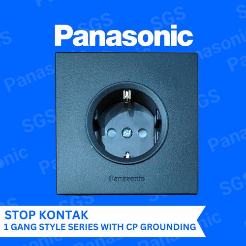 Jual STOP KONTAK 1 GANG STYLE SERIES PANASONIC WESJP1121 - Hitam - Kab ...