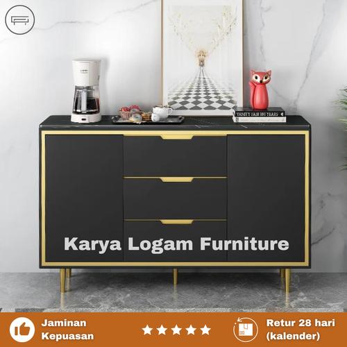 Jual Lemari Buffet Minimalis - Credenza Stainless Bufet Modern - Nero ...
