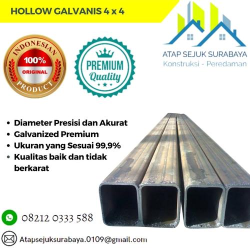 Jual Hollow Galvanis - Pipa Kotak Galvanize 4x4 / 2x2 Premium ...