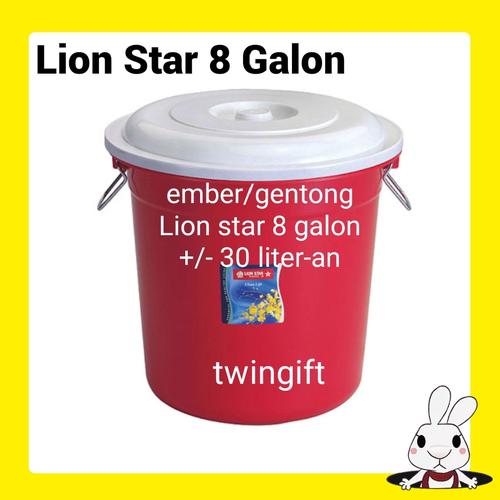 Jual Ember/Gentong Air, 8 galon, 30Liter-an, Lion Star, gagang besi ...