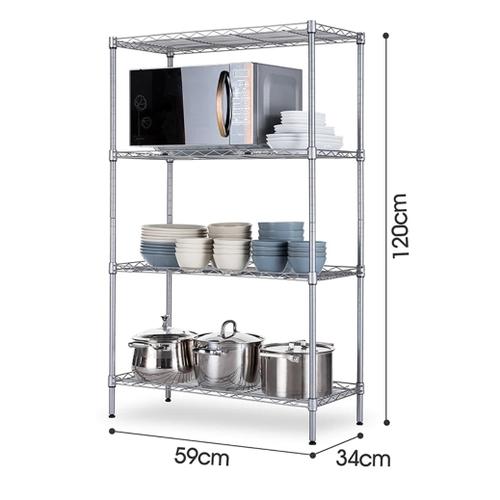 Jual Rak Besi Serbaguna 4 Tingkat 59x34x120 Cm 60 Kg/Shlf Krisbow ...