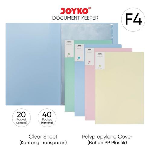Jual Document Keeper Clear Holder Map File Dokumen Folder Joyko F4 ...