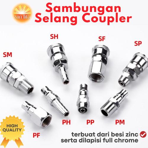 Jual Coupler Coupling Sambungan Selang Angin PF PM PH (20/30/40 ...