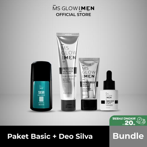Promo MS Glow Men Paket Basic Face Care + Deodorant [Set Bundle ...