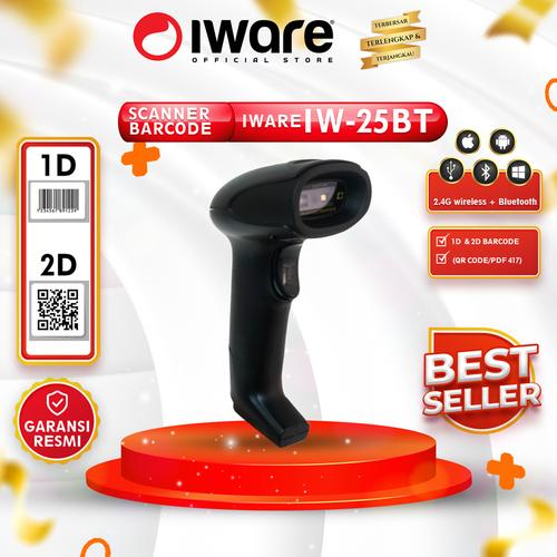 Promo 2D Barcode Scanner Laser Wireless Bluetooth Iware IW-25BT ios ...