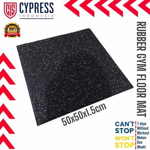 Jual Rubber Tile Gym Floor 15mm - Lantai Karet - Hitam 1m x 1m ...