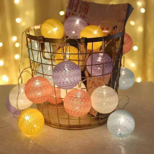 Jual Lampu Cotton Ball String Light 3M 20LED Lampu Hias Dekorasi ...