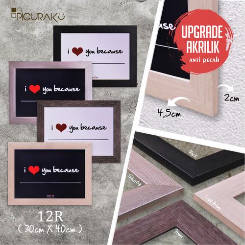 Jual Bingkai Foto 12R (30x40 Cm) -Minimalis -4.5Cm- Akrilik -Pigura ...