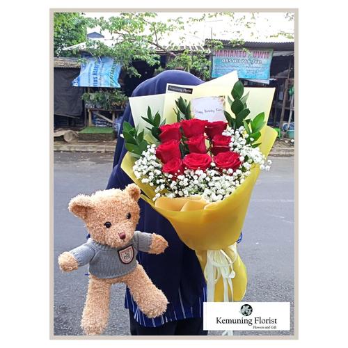 Jual set kado ulang tahun/ set gift/ buket bunga asli/ paket bunga ...