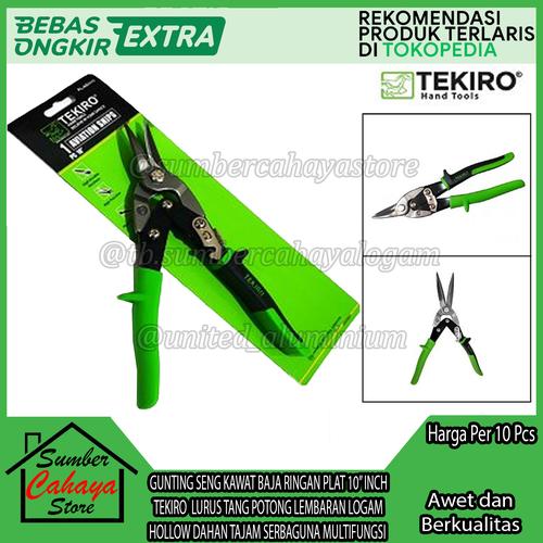 Jual GUNTING SENG KAWAT BAJA RINGAN PLAT 10” INCH TEKIRO LURUS TANG ...