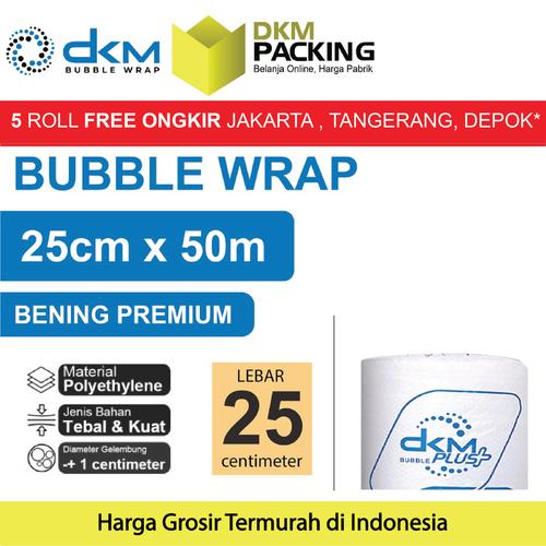 Jual Plastik Bubble Wrap Bening Premium 25CM x 50M TEBAL DKM+ ...