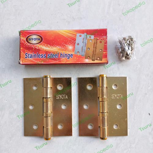 Jual ENGSEL JENDELA / ENGSEL PINTU / ENGSEL PLAT/ ENGSEL KUNING GOLD 3 ...