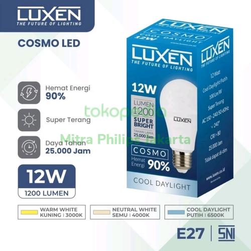 Jual Lampu Luxen Cosmo Led Bulb 12 Watt - Putih 6500k - Jakarta Barat ...