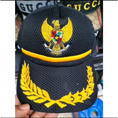 Jual TOPI DINAS PRIA PNS TOPI JARING JALA BORDIR DOUBLE MASK - padi dan ...