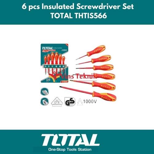 Jual Obeng Listrik Insulated Screwdriver Set 6 PCS TOTAL THTIS566 ...