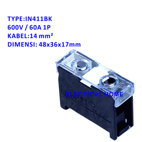 Promo Terminal Block Din Rail IN-411BK 1P 60A - Kota Surabaya ...