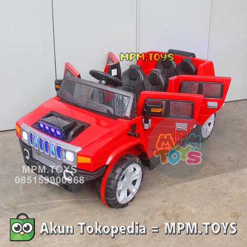 Jual Mainan Mobil Aki Anak HUMMER 2 Seat 4 Pintu Besar MPMToys Bisa 60 ...
