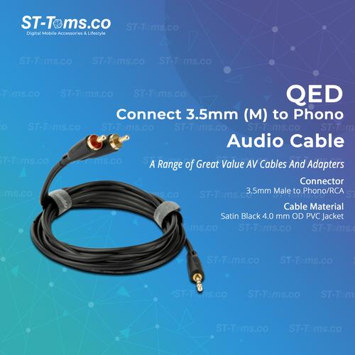 Jual QED Connect 3.5 mm Jack to Phono/RCA Cable Audio Cable - 3m - Jakarta Utara - ST-Toms.co ...