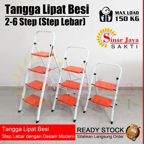 Jual Tangga Lipat Besi Dengan Step Lebar 2 - 4 Step / Tangga Duduk Modern - 6 Step - 1.4 M ...