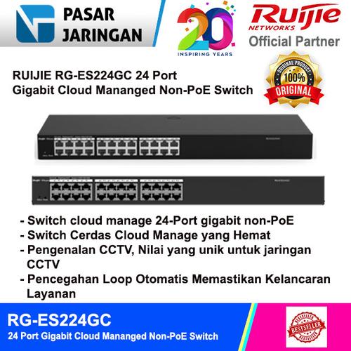 Jual RUIJIE RG-ES224GC 24 Port Gigabit Cloud Mananged Non-PoE Switch ...