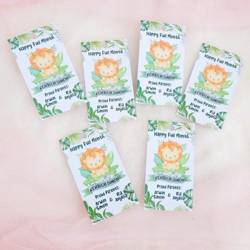 Jual Thank You Tag Card Birthday / Kartu Ucapan Ultah - Singa Lion Cute ...