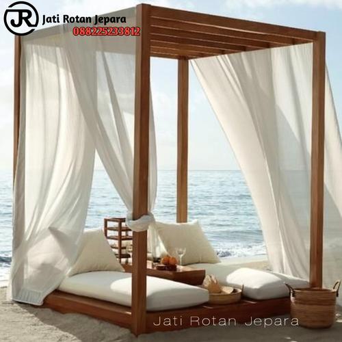 Jual Gazebo kayu jati Jepara minimalis modern Gazebo taman pantai ...