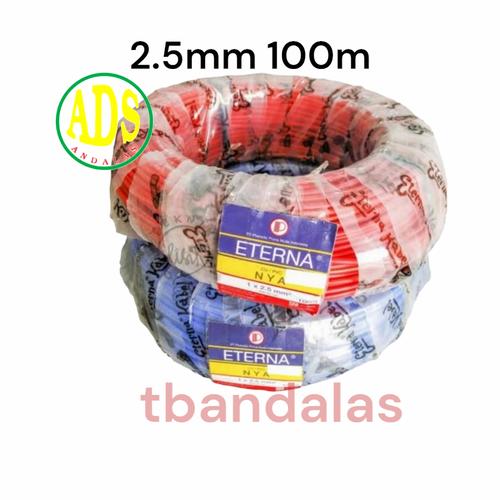 Jual kabel listrik NYA tunggal 2.5mm eterna extrana cable 100 meter ...