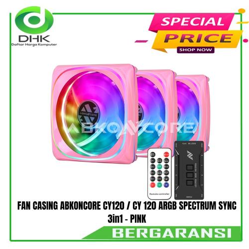 Jual FAN CASING ABKONCORE CY120 / CY 120 ARGB SPECTRUM SYNC 3in1 - PINK ...