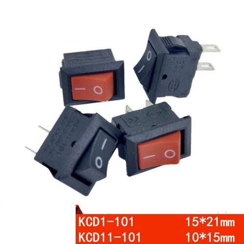 Jual Saklar KCD11-101 3A/250V small black 10*15mm SPST 2PIN ON/OFF ...