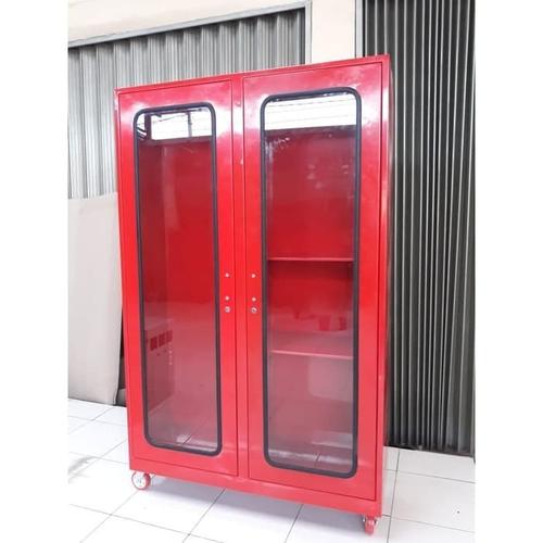Jual Lemari APD / Safety Cabinet Plat Besi Besar 2 pintuSize: T 180 x P ...