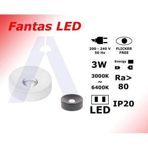 Jual LED CABINET SPOTLIGHT 3WATT OUTBOW SQUARE ROUND BULAT KOTAK INDOOR ...