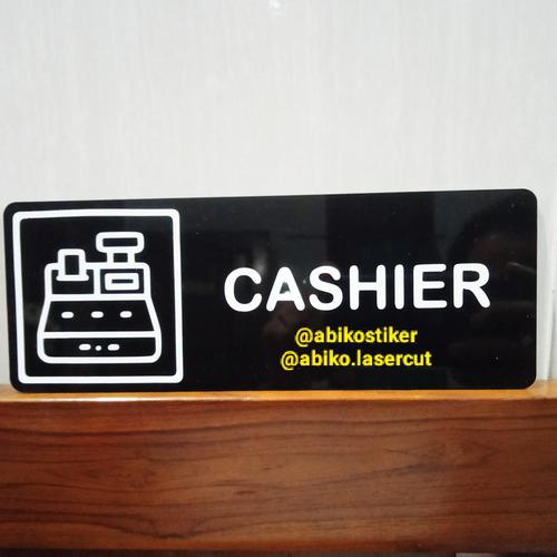Jual abikostiker sign board acrylic / papan tanda akrilik kasir - Kota ...