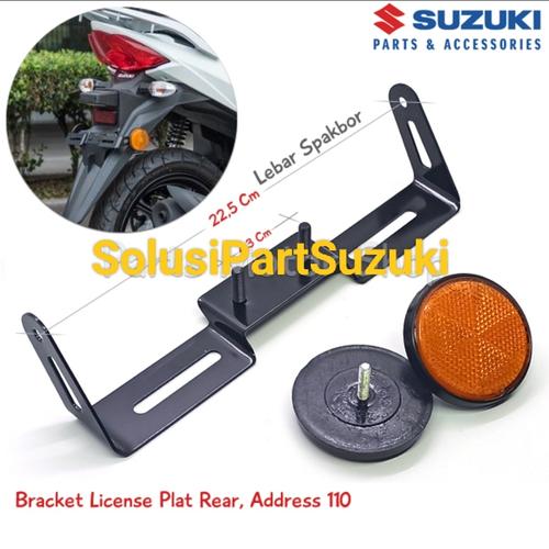 Jual Bracket License Plat Rear + Mata Kucing Suzuki Address 110 Eropa ...