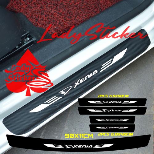 Jual 5pcs sticker sill plate carbon 3d mobil daihatsu xenia sticker ...