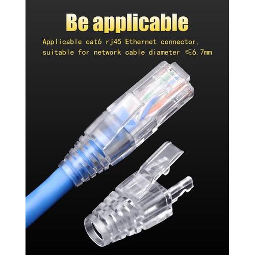 Jual Plug boot rj45 transparan / plug boot RJ45 cat5e cat6 bening 50pcs ...