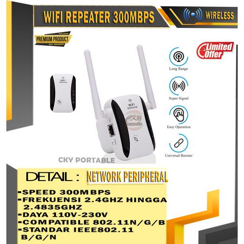 Jual WIFI EXTENDER REPEATER 300MBPS WIRELESS ROUTER - Putih - Kab ...