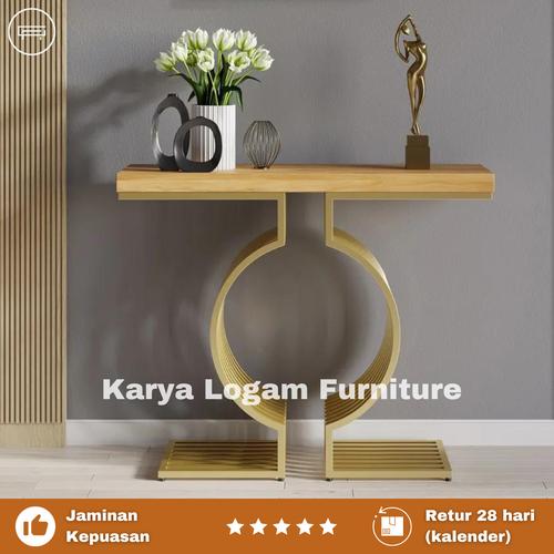 Jual Console Table Modern Minimalis - Meja Konsol Kayu Besi Powder ...