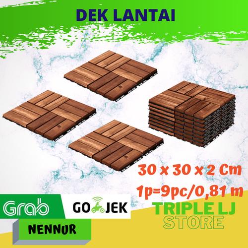 Promo Dek Lantai Kayu Dalam Luar Ruangan Bongkar Pasang Palet Susun ...