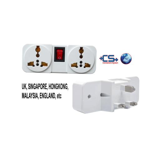 Jual Colokan Listrik kaki 3 Adaptor BS Universal Socket + Switch ...