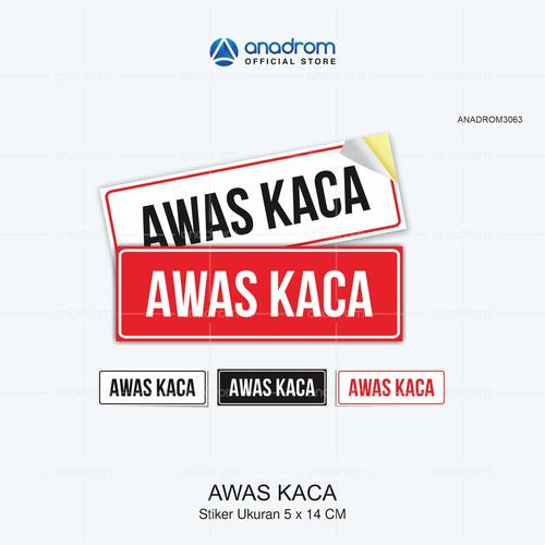Jual Stiker Pintu Awas Kaca | 5 x15 cm | Waterproof | Anadrom 3063 ...