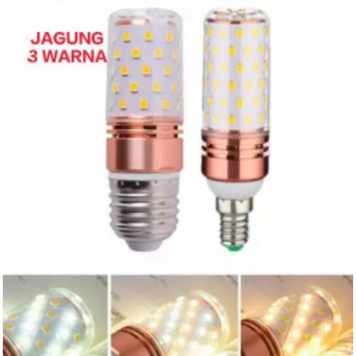 Jual LAMPU CANDLE LED E27 3warna 12w /putih+warm white+kuning/lampu lilin - 16W E14 3WARNA ...