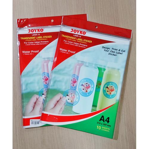 Jual Stiker Label Transparan Joyko LBSR-10 /Transparent Label Sticker ...