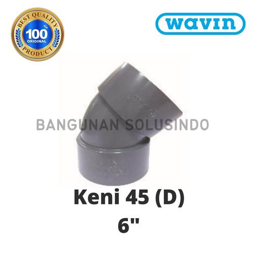 Jual Wavin Elbow/Knee/Keni 45° (D) 6 Inch / Fitting Pipa PVC - 6 ...