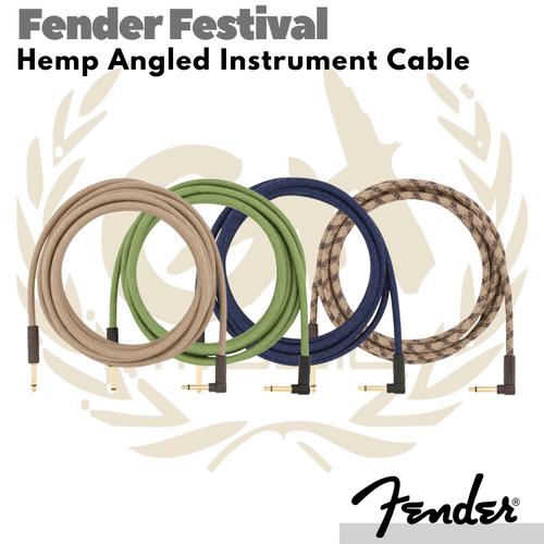 Promo Fender Festival Hemp Angled Instrument Cable | Kabel Gitar ...